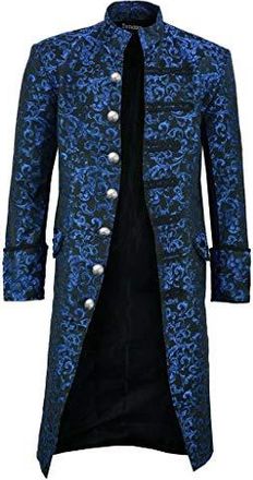Generic Veste Smoking Homme Steampunk Imprimé Boutons Style Médiévale Vintage Uniforme Pas Cher Robe Médiévale Tailcoat Redingote Homme Hiver Pour Queue-De Vi