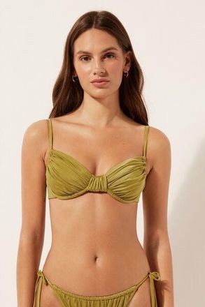 Calzedonia Balconette-bikinioberteil Shiny Satin Gelb