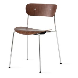 & Tradition Chaise Pavilion AV1, pi&egrave;tement chrom&eacute; - Lot de 2 & Tradition