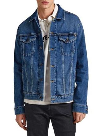 Pepe Jeans London Veste Pinners pour homme, Bleu (Denim-HT7), S