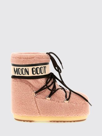 Moon Boot Bottines de neige Icon basses en shearling avec la&ccedil;age tubulaire
