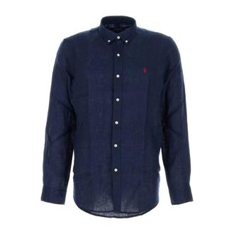 Polo Ralph Lauren Homme, Chemises, Bleu, Taille: L Chemise en lin coupe slim