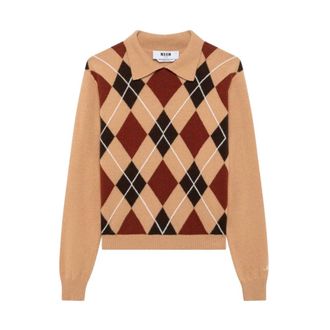 Msgm Msgm - Polo - Femme - Tops - Beige - Taille: 40 FR
