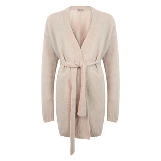 Herno Strickjacke mit verstellbarem G&uuml;rtel - - Knitwear - Damen - Beige - 2XL