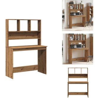 vidaXL Vidaxl - Bureau avec &eacute;tag&egrave;res ch&ecirc;ne artisanal Bois ding&eacute;nierie - Bureau - Bureaux - Bureau Dordinateur - Bureau D&eacute;tude