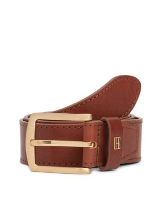 Tommy Hilfiger Lederg&uuml;rtel TOMMY HILFIGER DENTON ELEVATED 3.5 cm breit, Herren, Gr. 105, winter cognac, Rindsleder, unifarben, G&uuml;rtel Lederg&uuml;rtel, mit glattem Finish