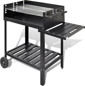 vidaXL Vidaxl - bbq Grill S&auml;ulengrill Standgrill Kohlegrill Barbeque mit 2 R&auml;dern