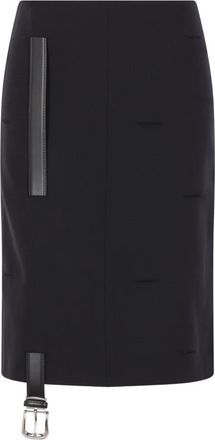 HODAKOVA belt-detail midi skirt - Schwarz