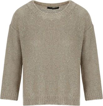 Max Mara Femme, Pulls, Beige, Taille: 38 FR Gelada Pullover
