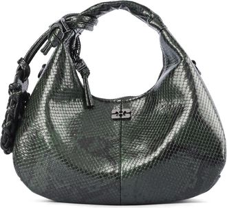 Ganni Femme, Sacs, Vert, Taille: ONE Size Hobo Mini Snake