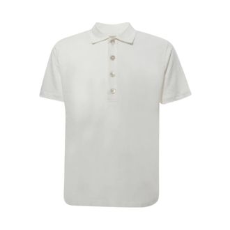 Eleventy Leinen-Polo - - Tops - Herren - Wei&szlig; - S