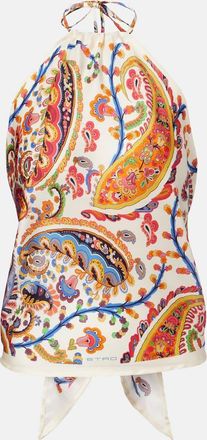 Etro Top imprim&eacute; en soie