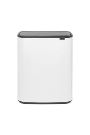 Brabantia Abfalleimer BO Touch BIN, Wei&szlig;, Kunststoff, 2 x 30 L, 54.5x65.6x31.2 cm, K&uuml;chen, K&uuml;chenausstattung, M&uuml;lleimer