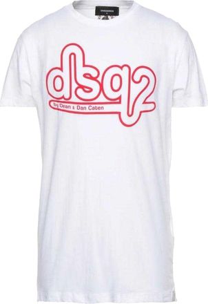 Dsquared2 DSquared2 - T-Shirt f&uuml;r Herren/Damen Unisex, Logo, eng geschnitten (Wei&szlig;)