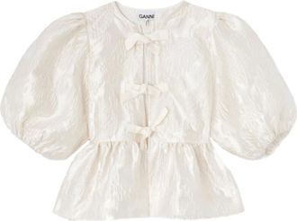 Ganni Femme, Blouses et Chemises, Blanc, Taille: 40 FR Ganni Chemises