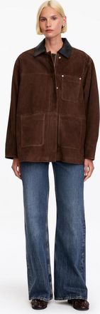 Arket Velourslederjacke -Braun