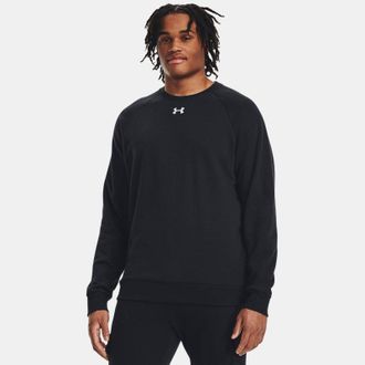 Under Armour Rival Fleece Oberteil mit Rundhalsausschnitt für Herren Schwarz / Weiß XXL