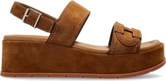 Hogan Femme, Chaussures, Brun, Taille: 39 EU Suede Platform Sandales H703