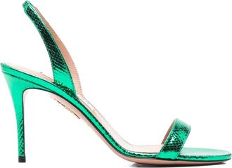 Aquazzura sandales So Nude 85 mm à talon aiguille - Vert