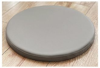 Generic Rundes Leder Stuhlkissen Sitzkissen, Memory-Schaum Barhocker Kissen, rutschfeste Stuhlauflage, Sitzkissen Geeignet for Esszimmer Wohnzimmer(Light Gray