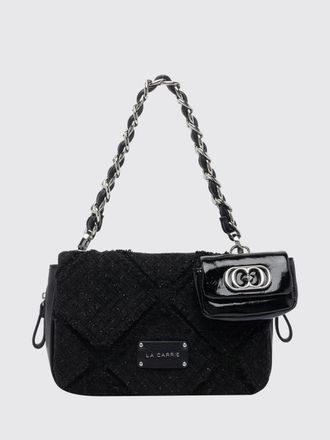 La Carrie Sac &agrave; bandouli&egrave;re Isabel en tweed avec anse en cha&icirc;ne