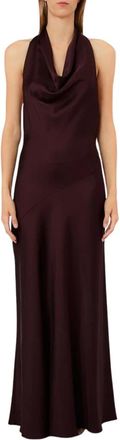Liu Jo Femme, Robes, Brun, Taille: 42 FR Longue Robe en Satin