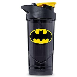 Shieldmixer Hero Pro Classic Shaker Batman Classic - BPA-frei - Gym Zubeh&ouml;r - Eiweiss Shaker - Fitness Trinkflasche - Schwarz - 700ml