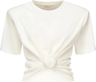 Magda Butrym Re25 Geknotetes T-Shirt - - Blouses & Shirts - Damen - Wei&szlig; - XS