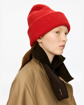 Arket Beanie Aus Alpakawolle Und Wolle -Rot