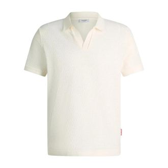 Joop Woven Texture Polo Shirt - - Tops - Herren - Wei&szlig; - 2XL