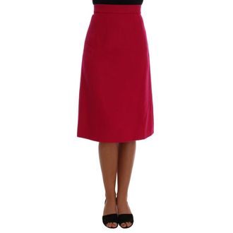 Dolce & Gabbana Femme, Jupes, Rose, Taille: 32 FR &Eacute;l&eacute;gante jupe en laine A-line rose