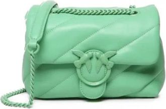 Pinko Pinko, Femme, Sacs, Vert, Taille: ONE Size Mini Love Bag Puff