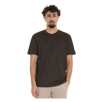 Marco Pescarolo T-shirt en laine &agrave; col rond avec a&eacute;rations - Homme - Tops - Brun - Taille: 3XL