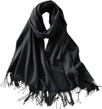 Generic Écharpe dhiver pour femme - Châle doux pour femme, écharpe dhiver et dautomne confortable pour petite amie, épouse, amie, soeur, fille, Noir, Refer to