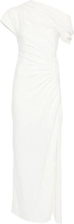 SIMKHAI robe longue drapée Kally à épaules asymétriques - Blanc
