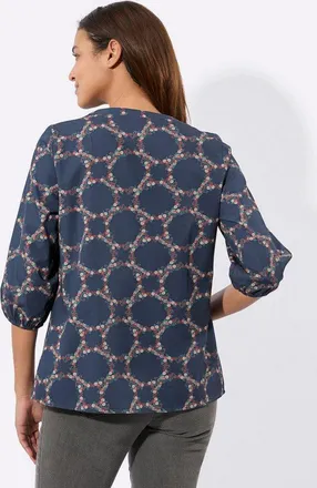 Witt Klassische Bluse Druck-Bluse 3/4-Arm