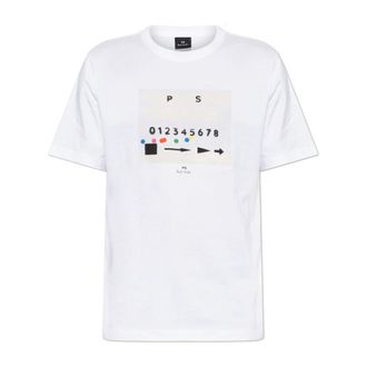 Paul Smith T-Shirt mit Print - - Tops - Herren - Wei&szlig; - L
