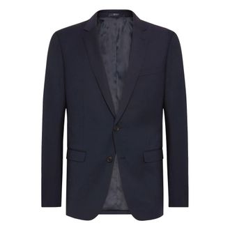 Boggi Milano Homme, Vestes, Bleu, Taille: XL Veste blazer en laine stretch &agrave; micro-motifs