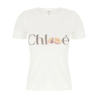 Chlo&eacute; Logo T-shirt - - Tops - Damen - Wei&szlig; - M
