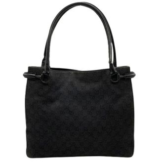 Gucci Pre-owned GG Canvas 101346 Sac bandouli&egrave;re cabas - Femme - Pre-owned - Noir - Taille: ONE Size