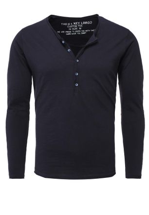 Key Largo Herren Ginger Button T-Shirt, Navy (1200), 3XL