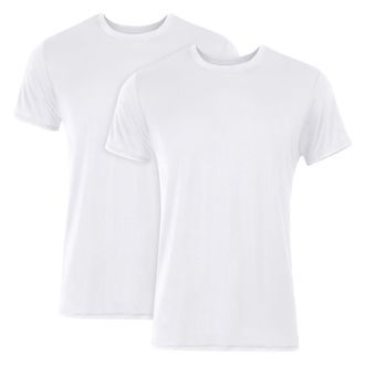 Hanes Herren Originals Supersoft T-Shirt Viskose aus Bambus Unterhemd 2er-Pack, Wei&szlig; - 2 St&uuml;ck, L
