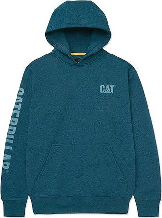 CAT Caterpillar Trademark Banner Hooded Sweatshirt Mallard