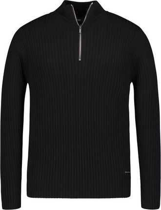 Karl Lagerfeld Herren Pullover schwarz Merinowolle unifarben