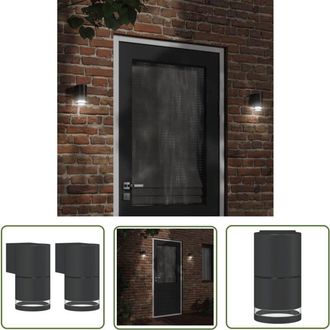 vidaXL Appliques murales ext&eacute;rieur 2 pcs aluminium moul&eacute; sous pression - Applique Murale Exterieure - &Eacute;clairage Ext&eacute;rieur - Luminaire Mural - Lampadaire