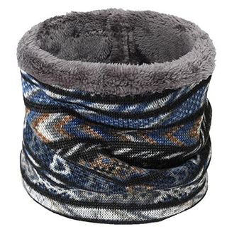 Generic &Eacute;charpe dhiver Cache-cou Gu&ecirc;tres Hommes Femmes Temps froid Tricot Polaire chaude Tube de ski Foulards circulaires Cadeau coupe-vent, 2, taille unique