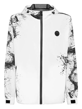 Plein Sport veste &agrave; capuche - Blanc