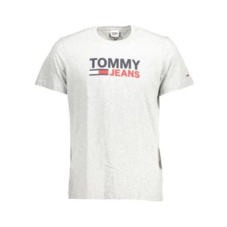Tommy Hilfiger Homme, Tops, Blanc, Taille: 2XL T-shirt Marron en Coton avec Imprimé Original