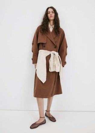 Mango Mesh-Riemchen-Ballerina schokolade - Damen - 35 - MANGO