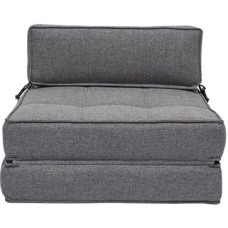Miliboo Chauffeuse 1 place convertible en tissu gris KATY